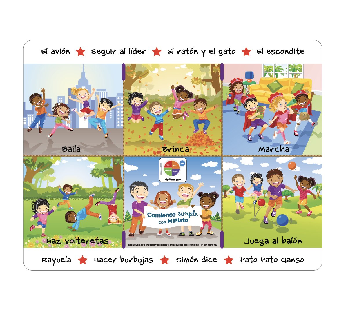 MyPlate and Activity Placemat – Fresh Baby | Nutrition Education ...