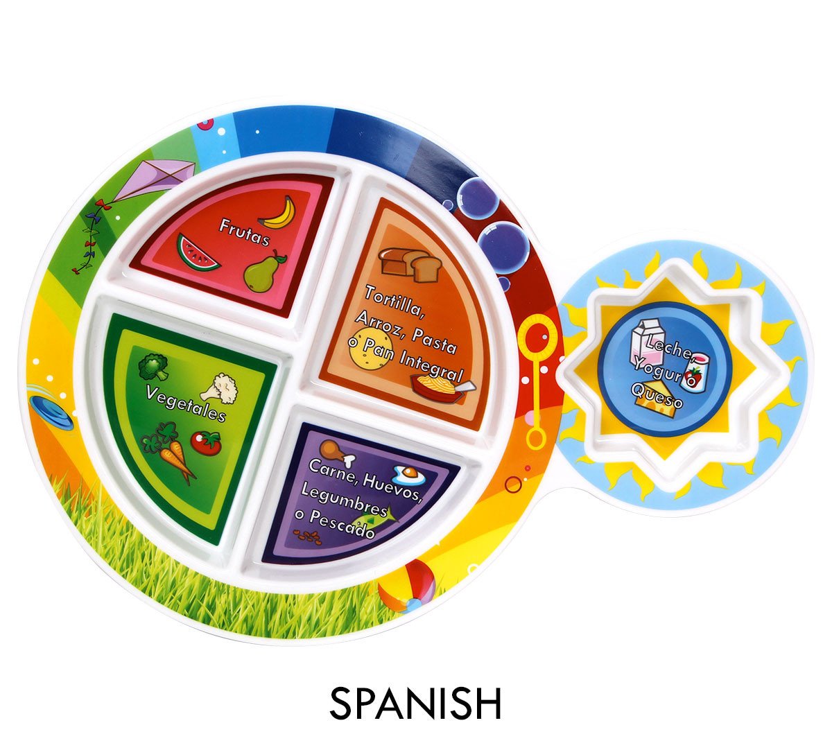 7" Kid's 5-Section Plate - Original Design - Spanish Only – Fresh Baby ...